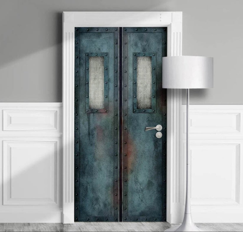 Elevator door wrap, sticker mural, peel and stick, single piece ...