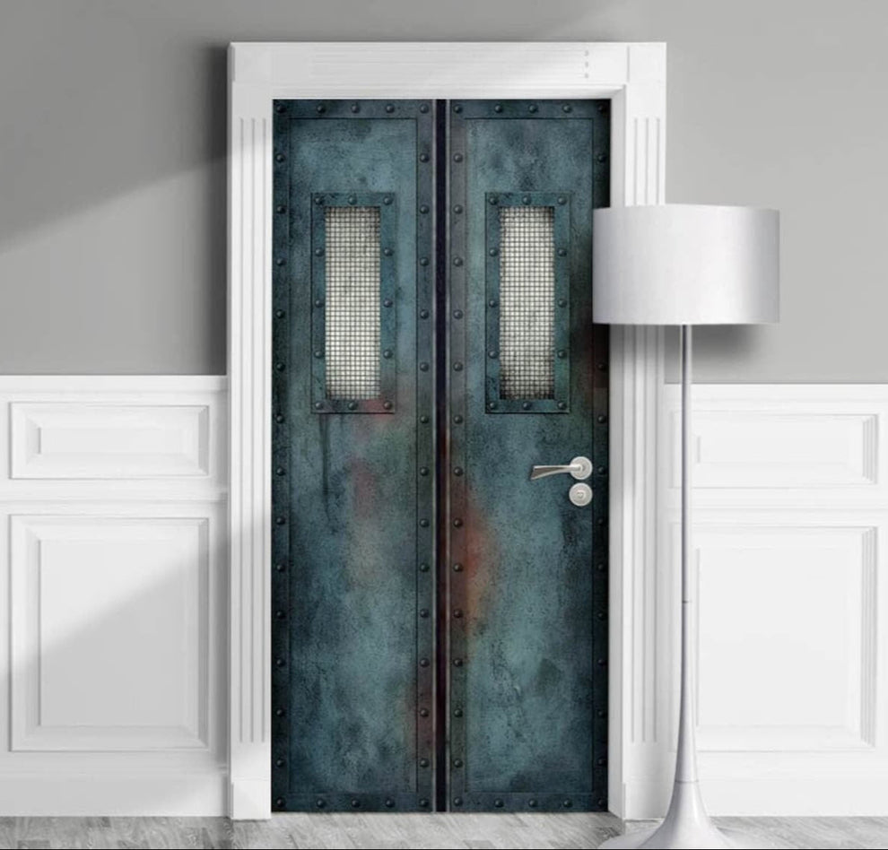 Elevator door wrap, sticker mural, peel and stick, single piece ...
