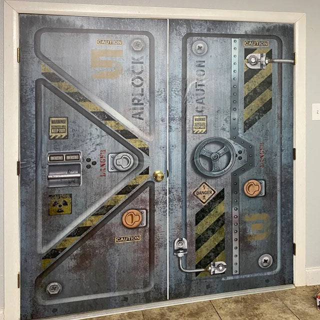 Airlock Double Door Cover - Reinforced Gate. Set of 2 pcs. Self-adhesi ...