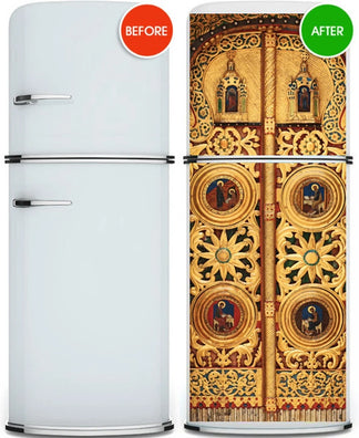 Golden Gate Fridge Wrap, Refrigerator Sticker Decal. Laminated Cover ...