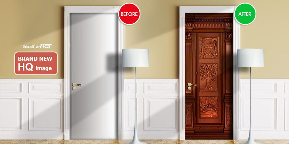 Magic wardrobe door sticker mural, fantasy doorway, self-adhesive post ...